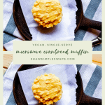 Healthy Microwave Cornbread Muffin - Vegan & Ready in 90 seconds!
