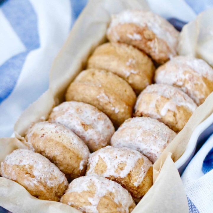 Mini Maple Cinnamon Pancake Donuts @shawsimpleswaps