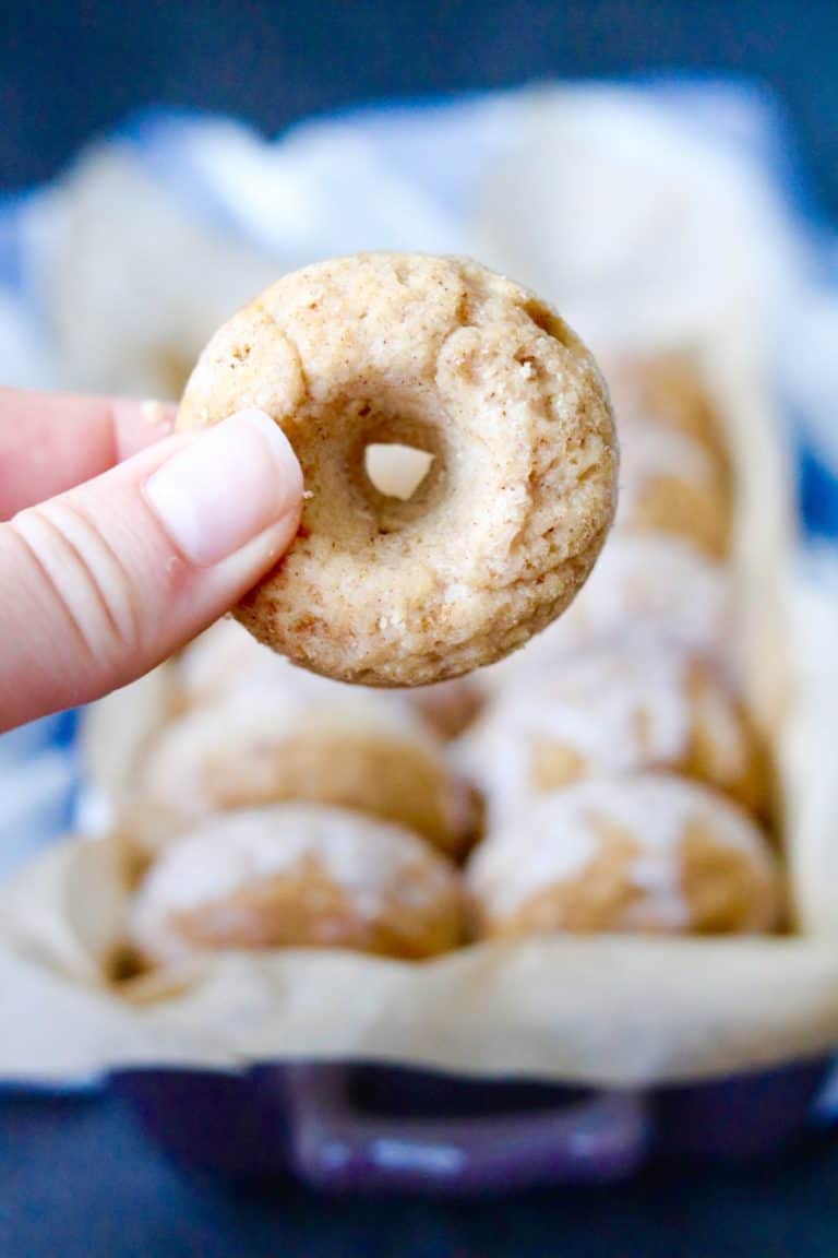 Mini Maple Cinnamon Pancake Donuts @shawsimpleswaps