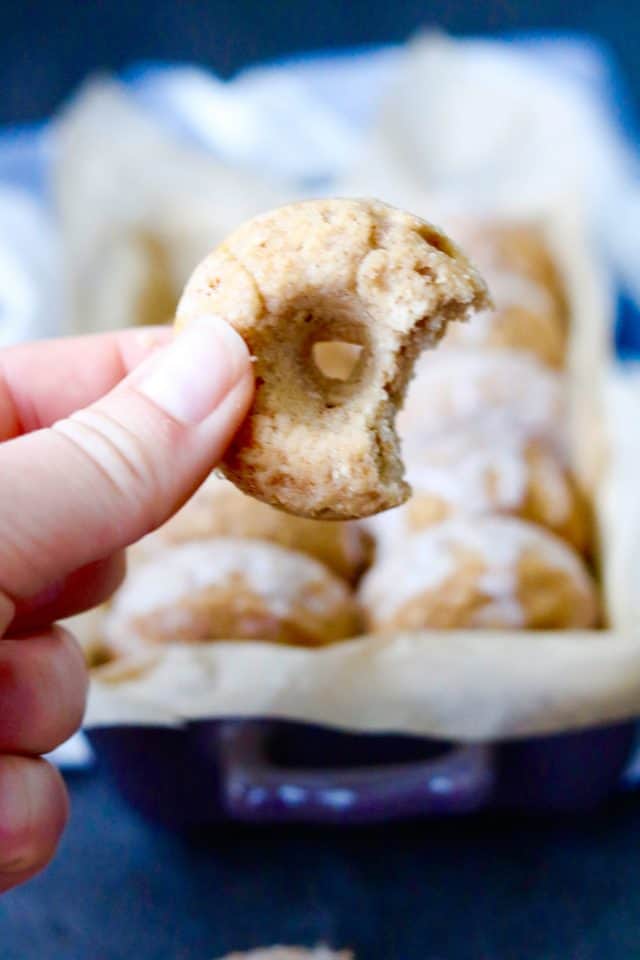 Mini Maple Cinnamon Pancake Donuts @shawsimpleswaps