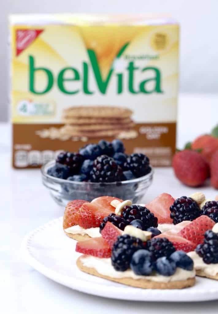 belVita PB Toast with Fresh Berries - Shaw's Simple Swaps