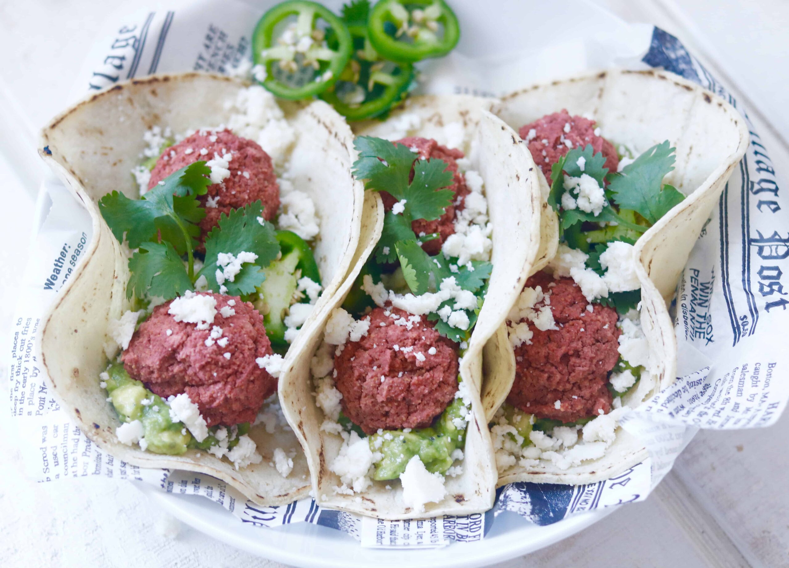 Beet Falafel Tacos- Gluten Free, Vegan Option - Shaw's Simple Swaps