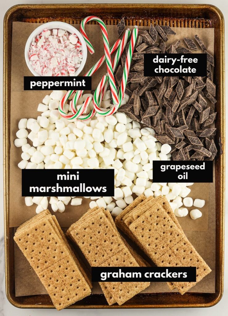 Peppermint Graham Cracker Bark with Marshmallows - "Holiday S'mores"