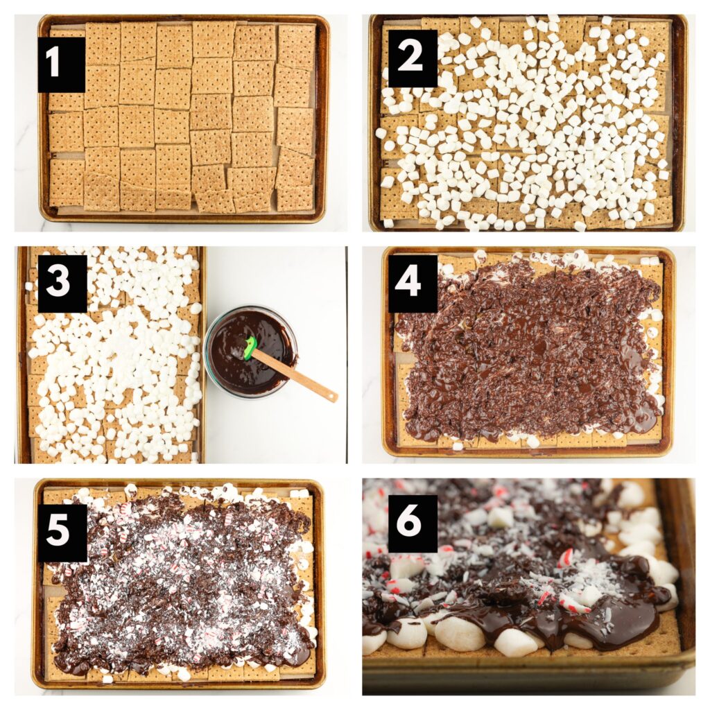 Peppermint Graham Cracker Bark with Marshmallows - "Holiday S'mores"