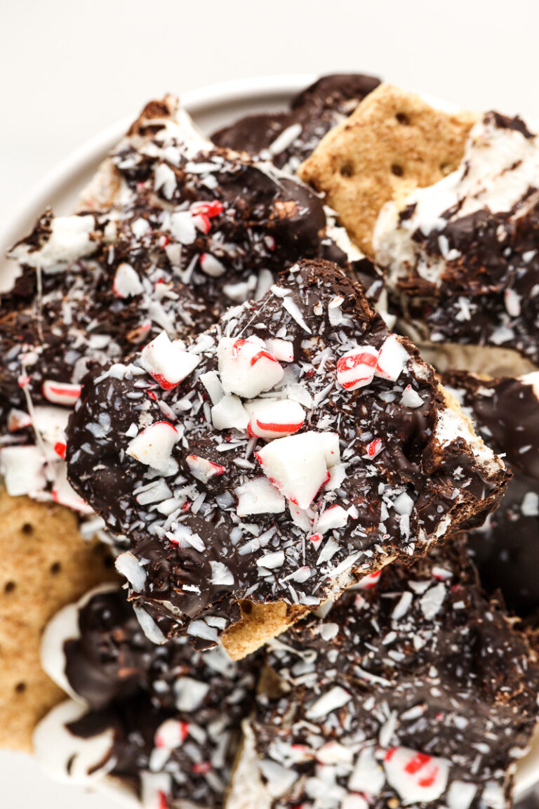 Peppermint Graham Cracker Bark with Marshmallows - "Holiday S'mores"