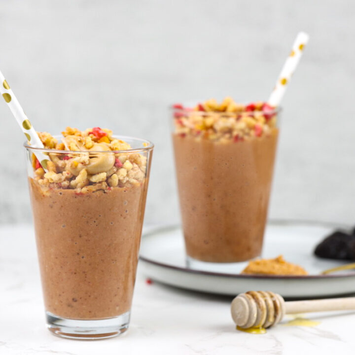 Prune Smoothie with PBJ Twist - Shaw Simple Swaps