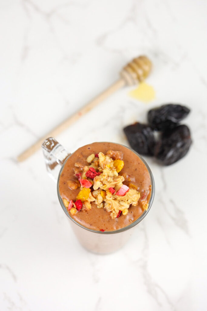 Prune Smoothie with PBJ Twist - Shaw Simple Swaps